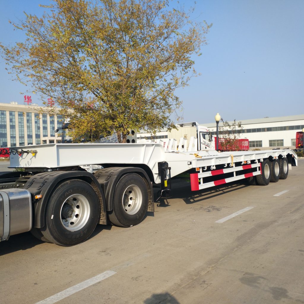 2/3/4 Axle Low Loader Truck Cargo Lowbed Semi Trailer Lowboy Trailer ...
